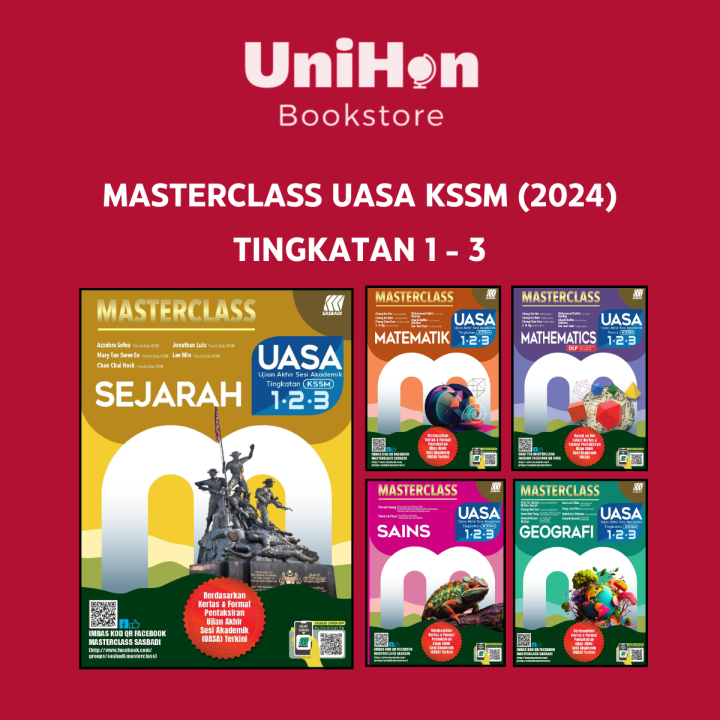 [unihon] Sasbadi Masterclass Uasa Kssm 【tingkatan 1 2 3】buku Rujukan