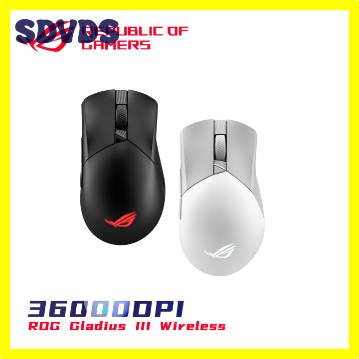 SDVDS Original Asus ROG Gladius III Wireless AimPoint Gaming Mouse Tri-Mode Connectivity ...