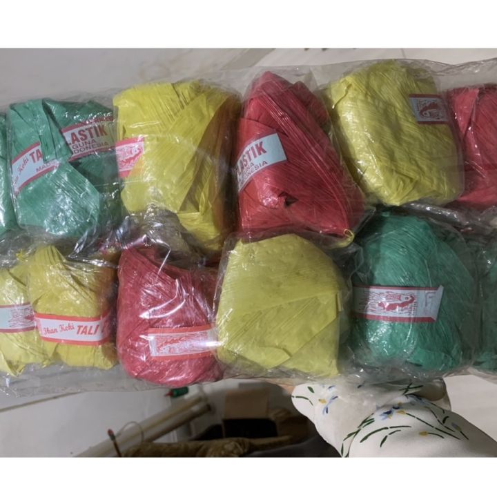 Tali plastik rafia warna warni/Tali Rafiah/Tali Rafia /Tali Rumput ...