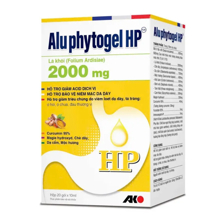 Gel dạ Dày Alu Phytogel HP vie loét dạ dày tá tràng, ợ chua đau dạ dày ...