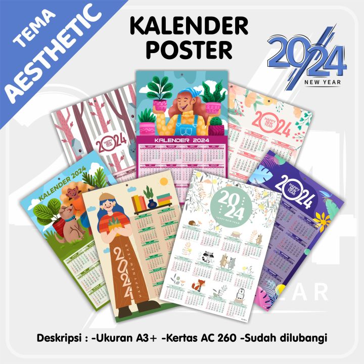 Kalender AESTHETIC - kalender poster dinding - kalender dinding estetik ...