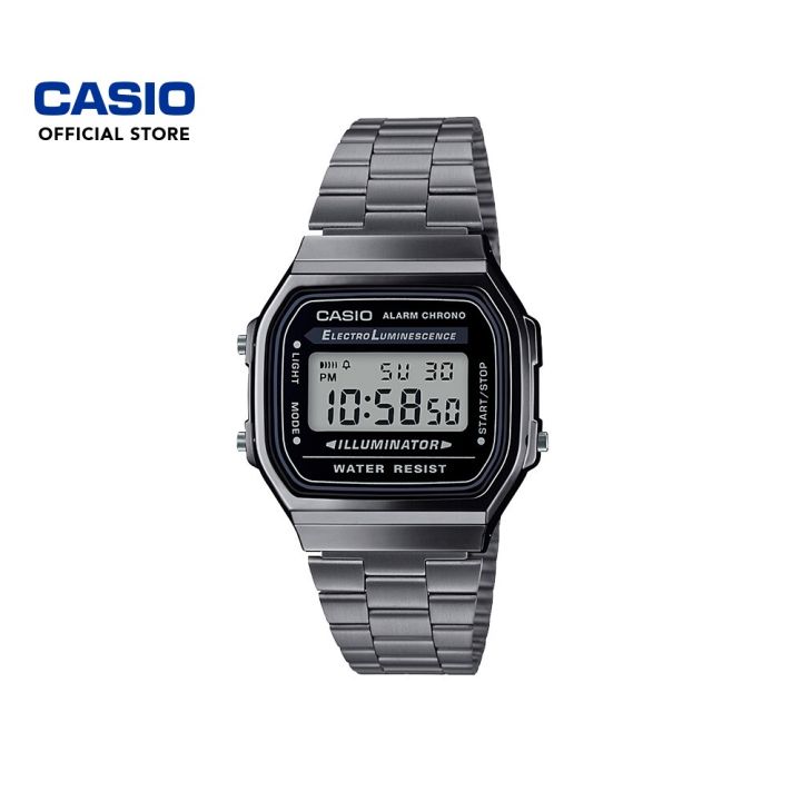 Casio Vintage A168WGG-1A Grey Stainless Steel Band Men Watch / Women ...