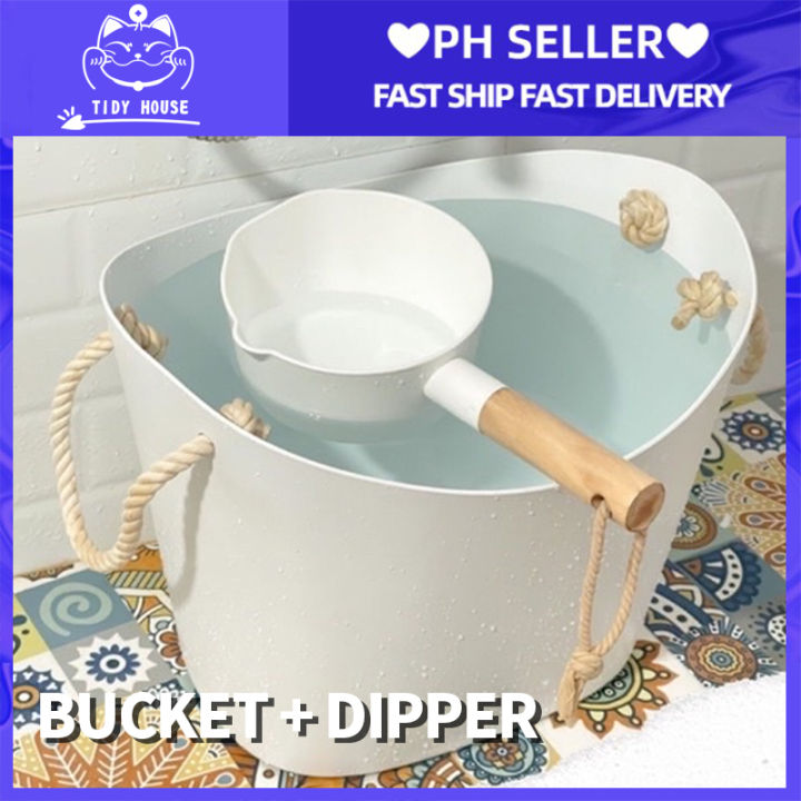 Laundry Basket Bucket Multi-purpose Timba Plastic Laundry Water Pail ...