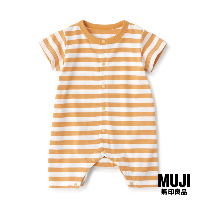 มูจิ ชุดเด็กแรกเกิดแขนสั้น - MUJI Coverall (New Born 60-80) | Lazada.co.th