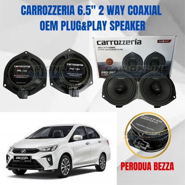 2 Way Coaxial Speaker FRONT & REAR 100% ORIGINAL FOR PERODUA BEZZA OEM ...