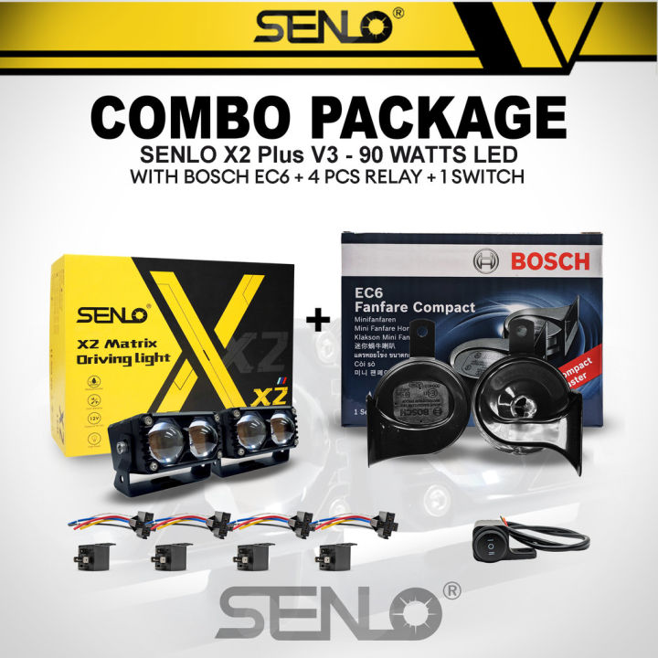 COMBO PACKAGE - ORIGINAL SENLO X2+ MATRIX DRIVING LIGHT V3 + BOSCH EC6 ...