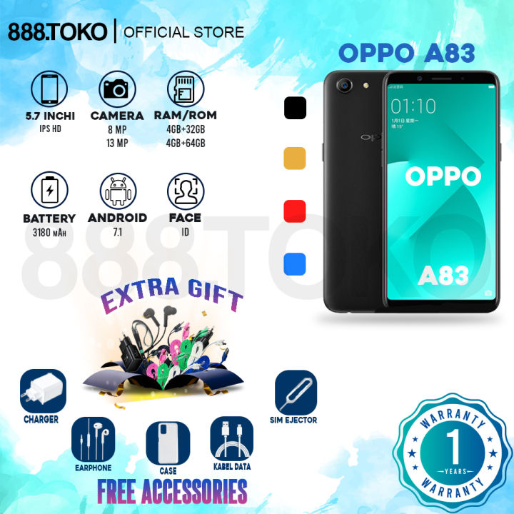 COD hp oppo A83 ram 4/64 4G LTE refurbish | Lazada Indonesia