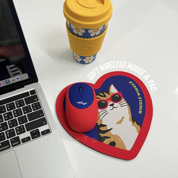 DiaryTools - Wiggle Wiggle Soft Wireless Mouse & Pad Set | Lazada.co.th