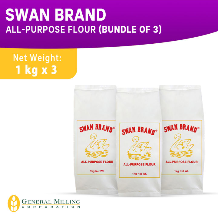 Swan Brand All-Purpose Flour 1kg (Bundle of 3) | Lazada PH