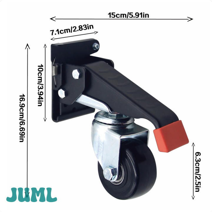 [JUML] 360 Degrees Retractable Caster Wheels Heavy Object Moving Tool ...
