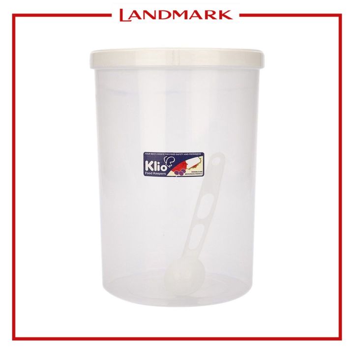 Klio Twist Cap Round Food Keeper Tall (1.8L) With Scooper White | Lazada PH