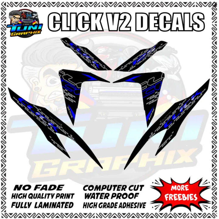 Click V2 New Indo Decals 2025 Black Series - High Quality Print ...