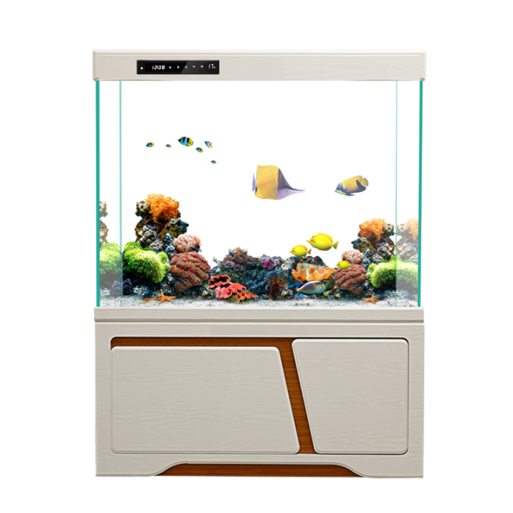 Super White Glass Fish Tank Square Ecological Aquarium Dragon Fish Tank ...