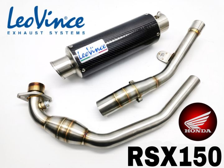 LeoVince Exhaust Honda RSX150 Muffler Carbon Fiber Tabung Ekzos Motor ...