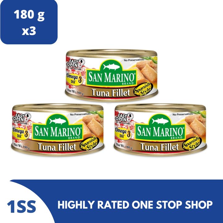San Marino Tuna Fillet Spanish Style, 180g set of 3 | Lazada PH