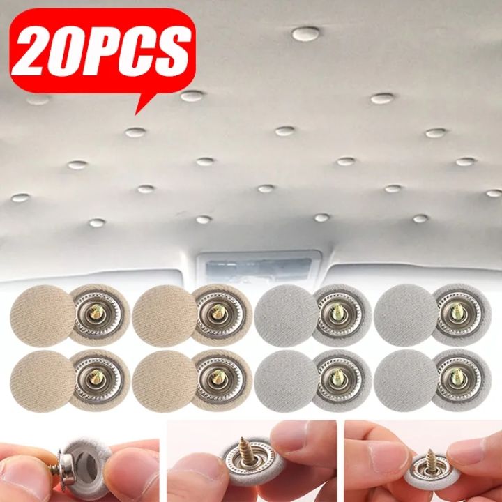 20pcs Auto Interior Roof Buckles Headliner Ceiling Cloth Fixing Screw ...