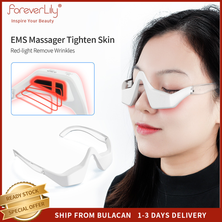 foreverlily 3D Smart EMS Micro Current Pulse Red Light Therapy Eye ...