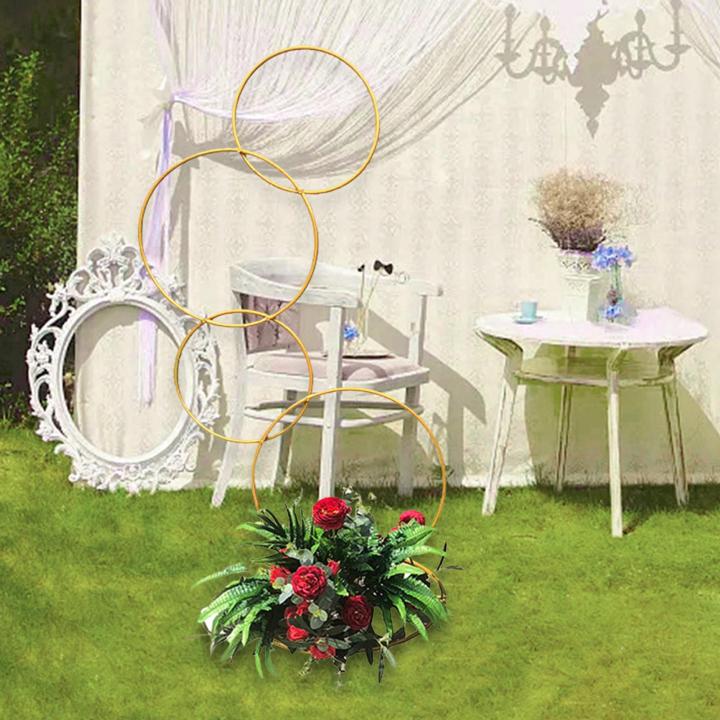 SunnE Wedding Arch Stand Round Hoop Backdrop Stand Flower Arch Frame ...