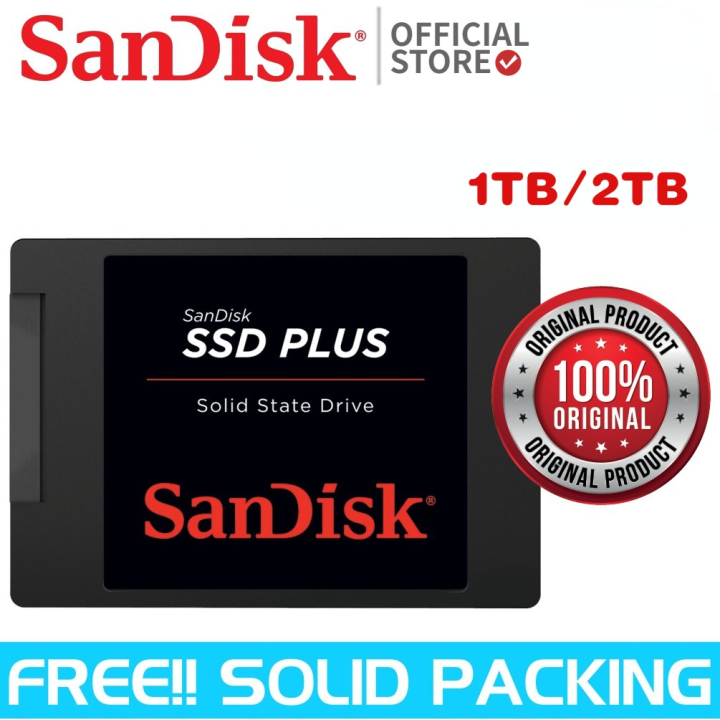SanDisk SSD PLUS 2.5" 1TB 2TB SATA III Internal Solid State Drive (SSD) SDSSDA-1T00-G26 | Lazada PH