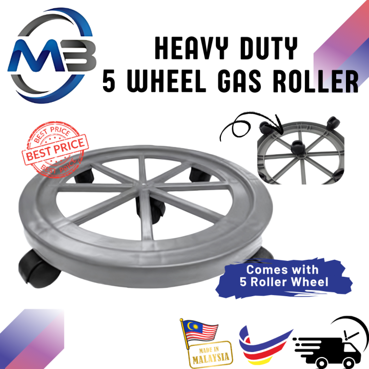 5 Wheel Gas Stand With Roller Colour / Roller Gas Cylinder Trolley | Lazada