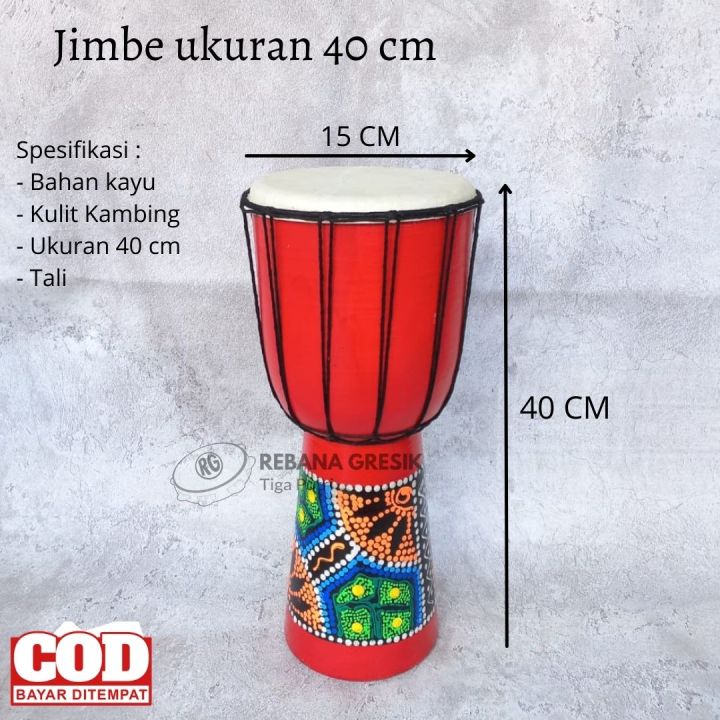 Gendang mainan anak jimbe ukuran 30 cm rege edukasi anakalat musik ...