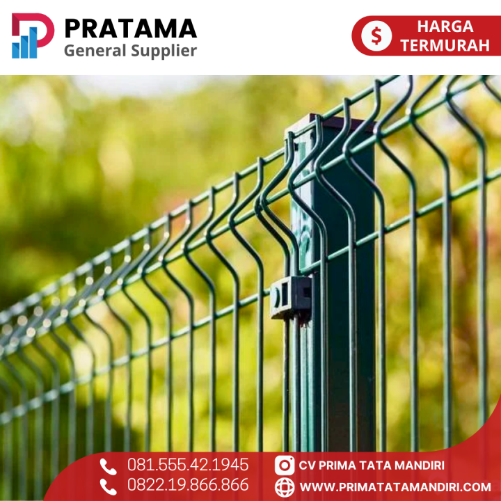 Pagar BRC Galvanis SNI 90 x 240 cm tebal 6mm Hot Dip Galvanis ...