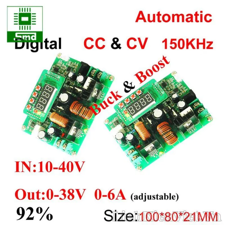 Module nguồn đa năng có hạn dòng 38V-6A Buck - boost (Tự động nâng - hạ ...