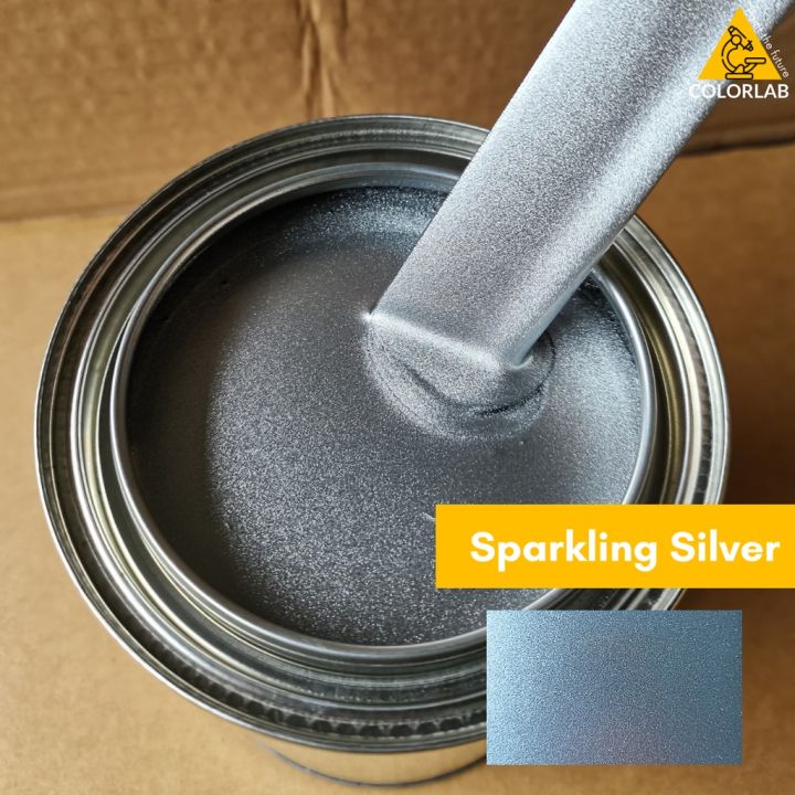 Sparkling Silver 2K Car Paint / Silver Metallic Kasar Cat Bancuh Kereta ...
