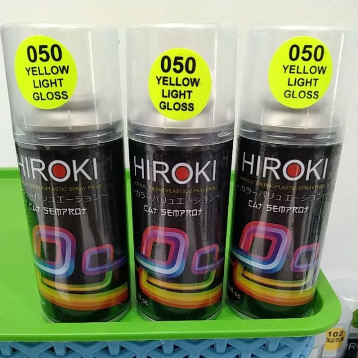 pilok pilox cat semprot hiroki 050 yellow light gloss kuning muda ...