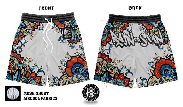 ROS MS18 WHITE TRENDY MESH SHORT full sublimation high quality fabrics ...