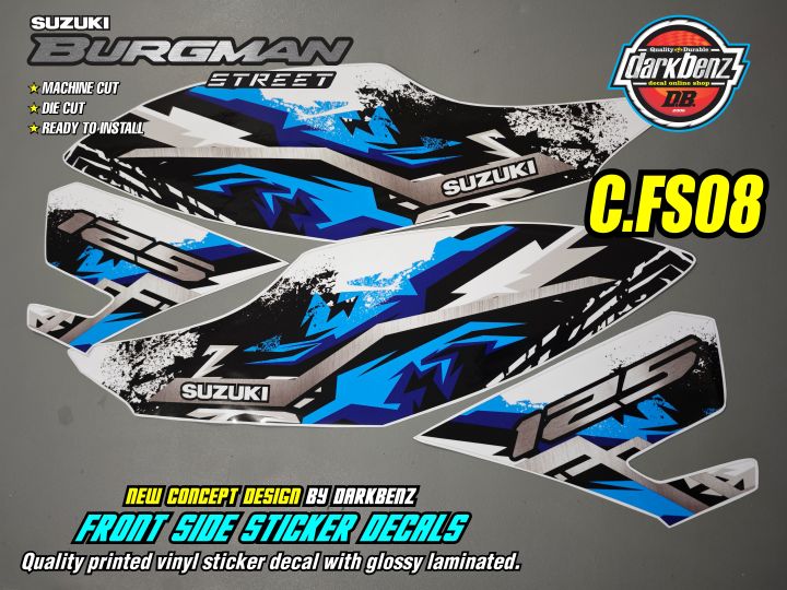 Suzuki Burgman Street & EX New Concept Quality Printed Sticker Decal ...