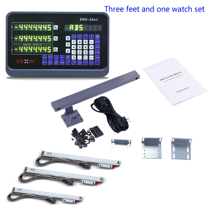 3 Axis digital readout DRO +3pcs 50-1000mm linear scale linear encoder linear ruler for Drill ...