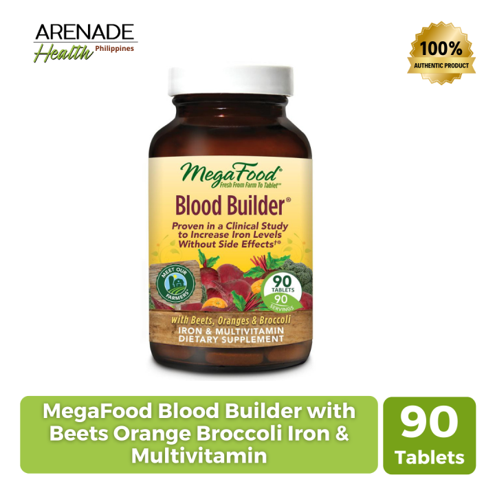 MegaFood Blood Builder with Beets Orange Broccoli Iron & Multivitamin ...
