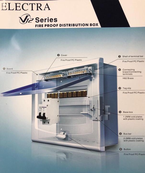 ELECTRA FIREPROOF PC COVER WITH PUSH LOCK METAL BASEBOX DX-12-024A (24 ...