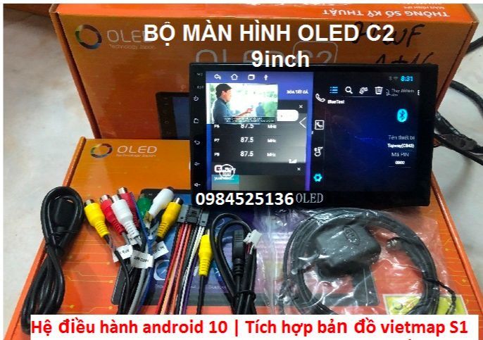 [Lắp đặt tận nơi tại Hà Nội] Màn hình DVD Android ô tô OLED C2 NEW bản WIFI 9inch RAM 2G ROM 32G ...