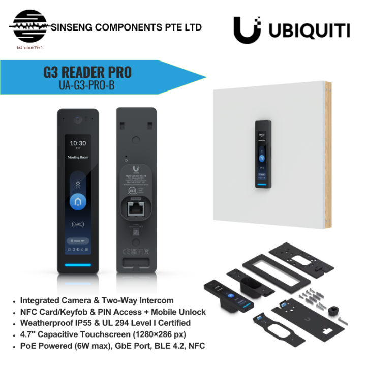 Ubiquiti UniFi Black G3 Reader Pro – NFC, Mobile APP, Keyfob & PIN ...