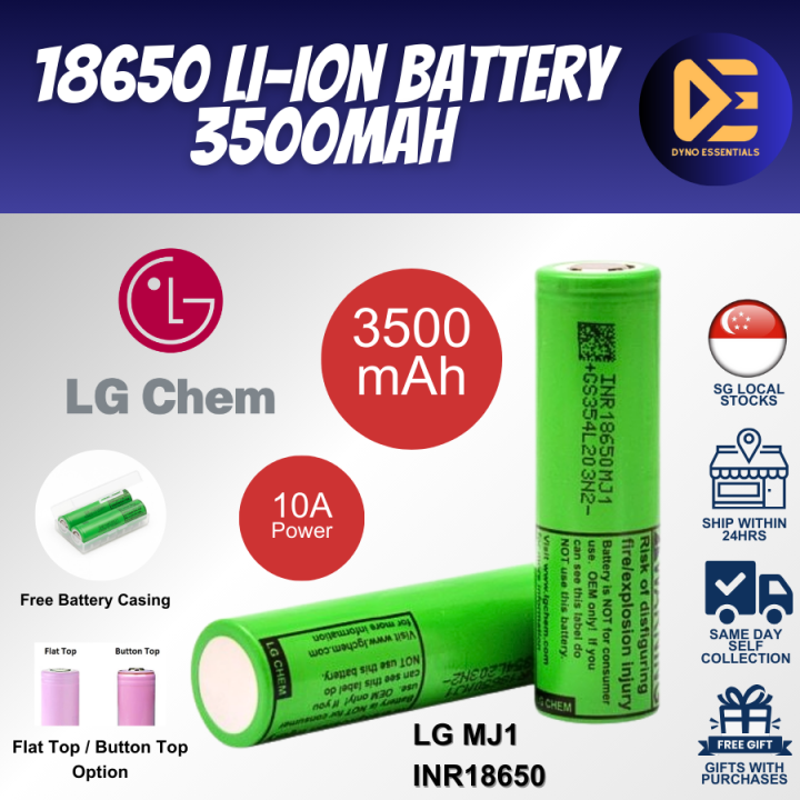 LG MJ1 GENUINE 18650 Battery 3500mAh 3.6v Li-ion Rechargeable Battery For Battery Pack Chargers ...