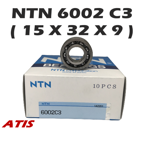 NTN 6002 C3 ( 15 x 32 x 9 ) 100% ORIGINAL Open Type Deep Groove Ball ...