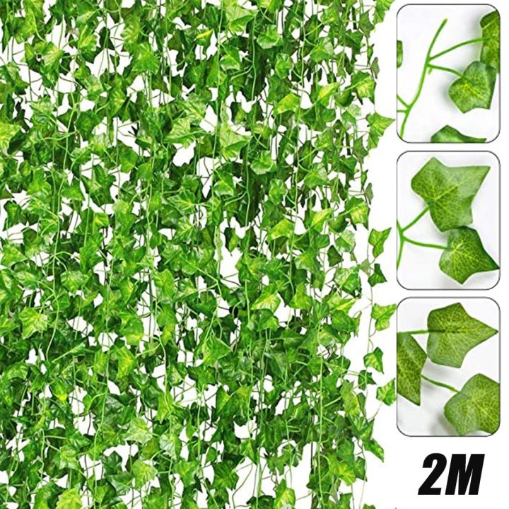 【beauty-sunshine】1 String 2M Artificial Ivy Green Leaf Garland Plants ...