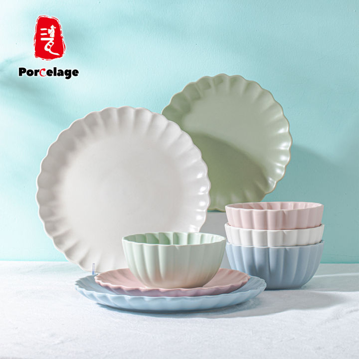 Porcelage|France Macaron Shell Collection – Scallop-Edged European ...