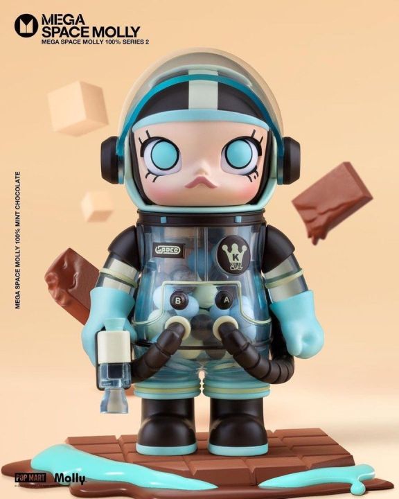 พร้อมส่ง Space Molly 100% V2 Mint Chocolate เช็คการ์ดไม่แกะซอง arttoy ...