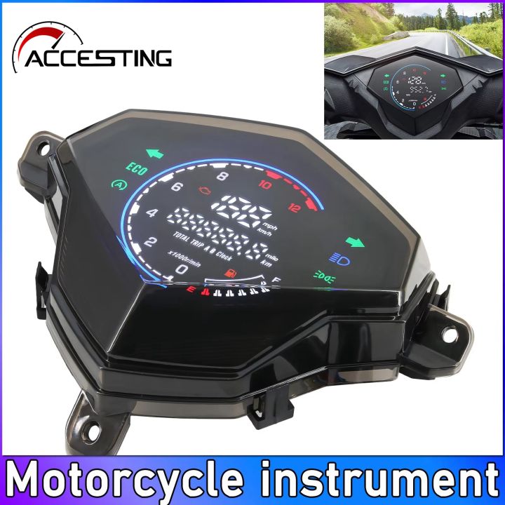 Digital Speedometer Odometer LED Dashboard Assembly For YAMAHA Mio125 ...