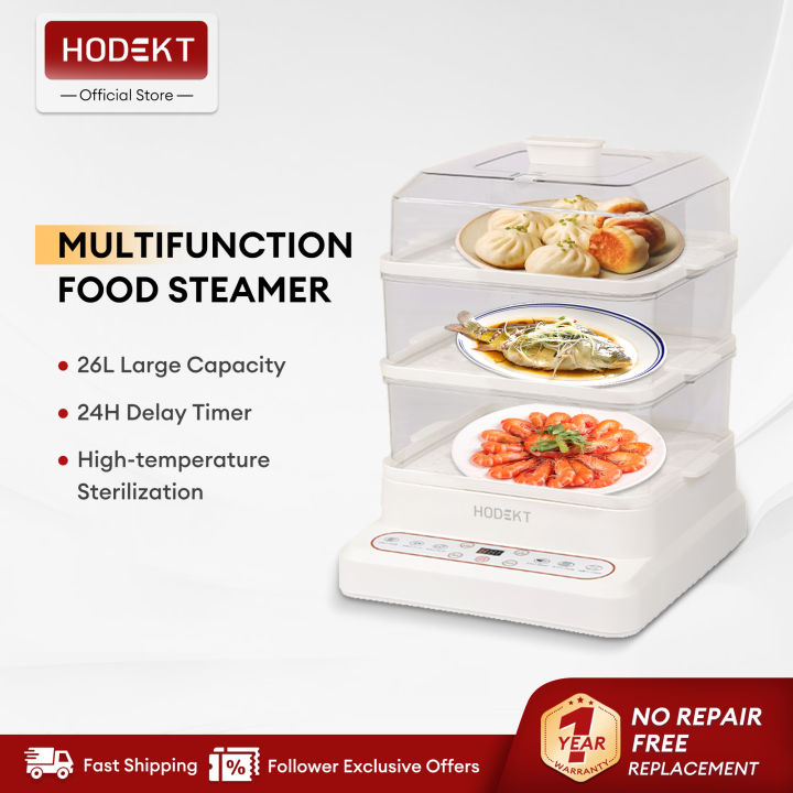 HODEKT Electric Food Steamer Siomai Steamer Multifunction Smart Timer ...