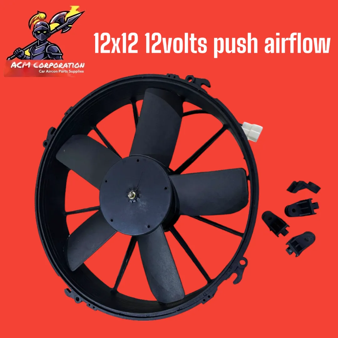 Universal Aux fan 12x12 12volts PUSH Airflow Car Aircon acm | Lazada PH