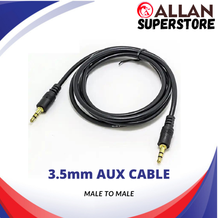 Allan Superstore 3.5mm Aux Cable Audio Auxiliary Input Adapter Male to ...