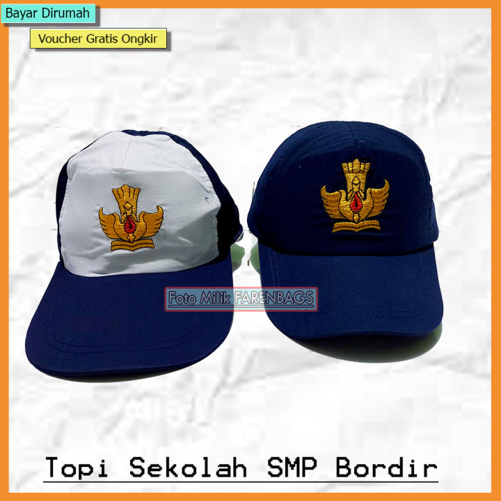 Topi SMP Topi Sekolah SMP Topi Putih Biru SMp dan Topi Biru Full SMP ...