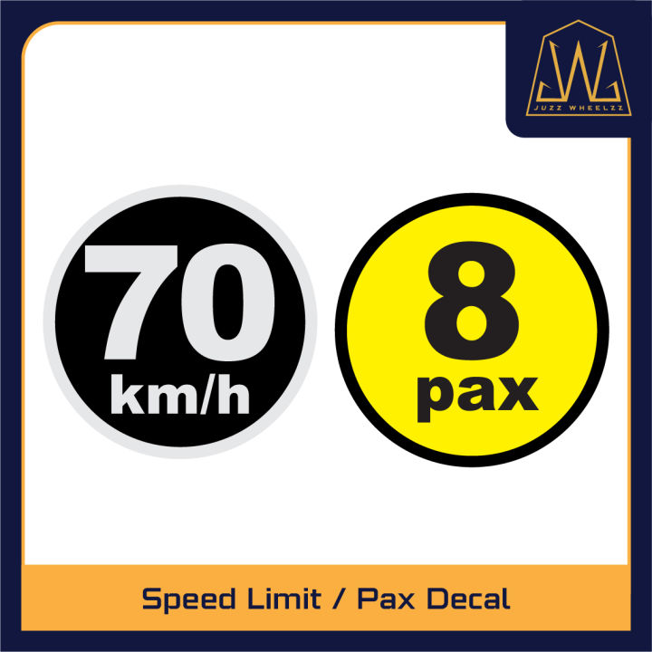 Speed Limit / Pax Decals for Commercial Vehicles, Van, Bus, Coach ...