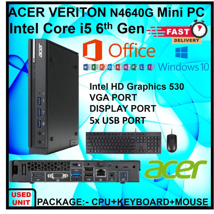 Acer Veriton X4630G MICRO / SFF DESKTOP Intel Core i3/i5 (6th Gen) CPU ...