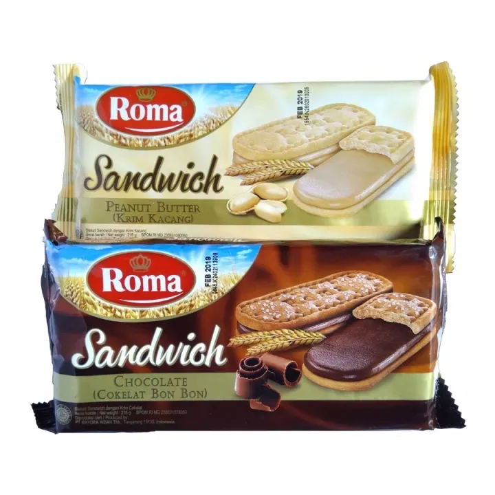 Roma Sandwichi Biskuit Peanut Butter Chocolate 189G | Lazada Indonesia
