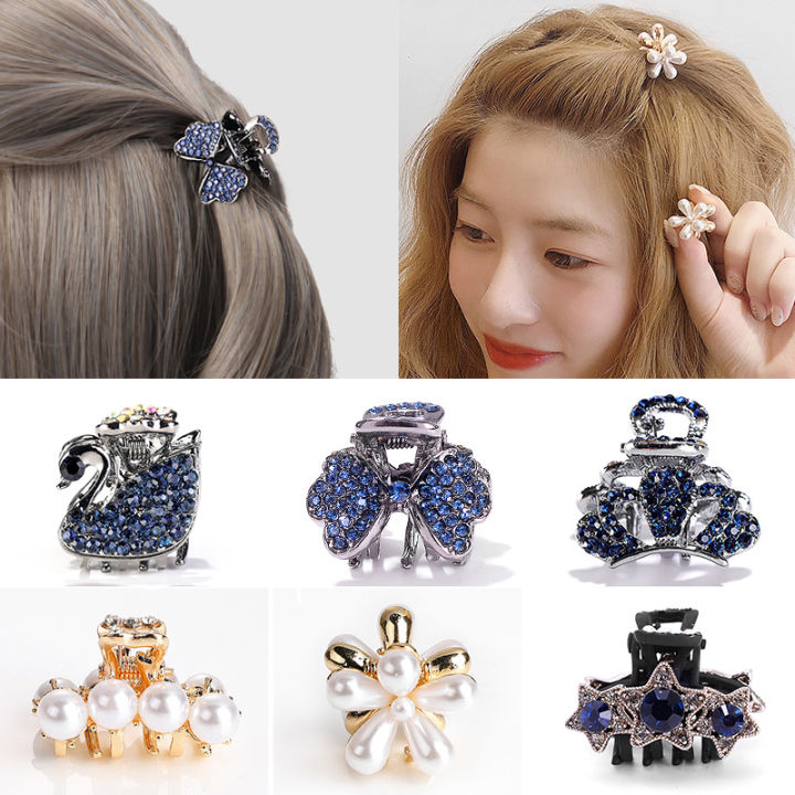 Blue Hair Clips For Women Simple Elegant Barrette Crab Hair Claws ...